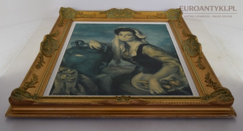 Francisco Ribera obraz w złotych antycznych drewnianych ramach ...